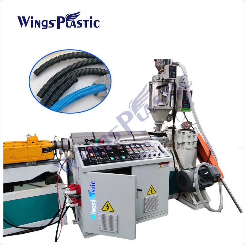 Flexible Plastic Pipe Extruder Machine Single Wall Corrugated Pipe ...