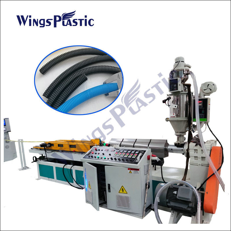 Propene Polymer Corrugated Pipe Extruder Machine HDPE LDPE Flexible ...
