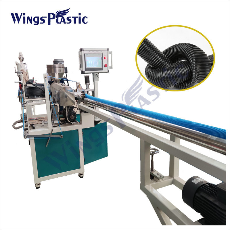 EVA Plastic Pipe Extrusion Line Spiral Winding Cleaner Pipe Extruder ...