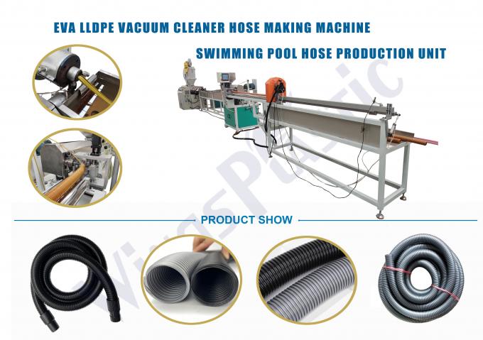 Plastic EVA LDPE Vacuum Cleaner Hose Pipe Extrusion Machine Flexible ...
