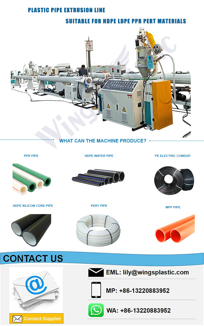 Flexible Plastic PE PPR Electric Water Pipe Extruder Machine